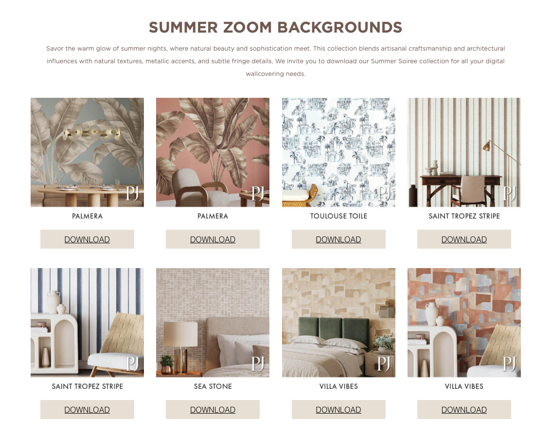 New Summer Zoom Backgrounds